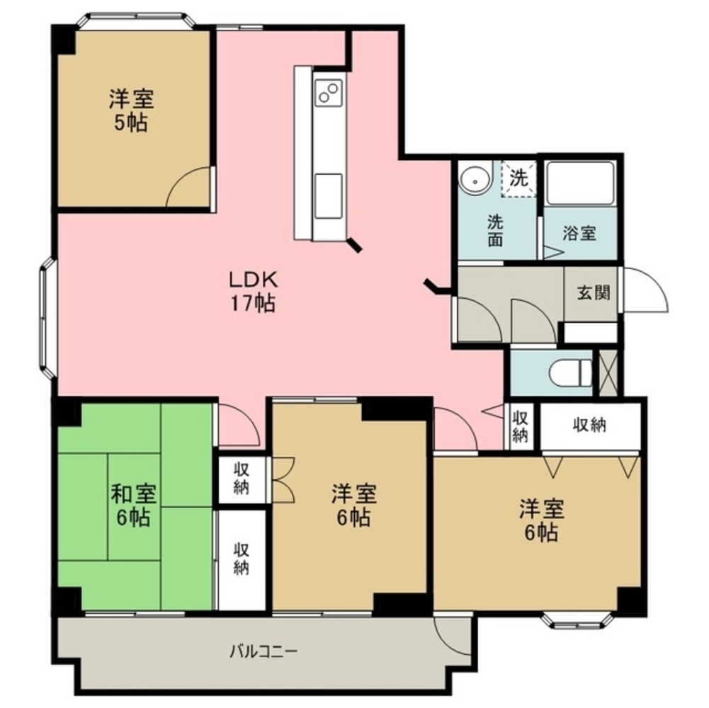 西武新宿線 久米川駅 地上4階建て 築38年 東京都東村山市恩多町3丁目 (11.8万円／4LDK (和室6 洋室5 洋室6 洋室6 LDK17)／90.13㎡)｜賃貸物件(賃貸マンション ...