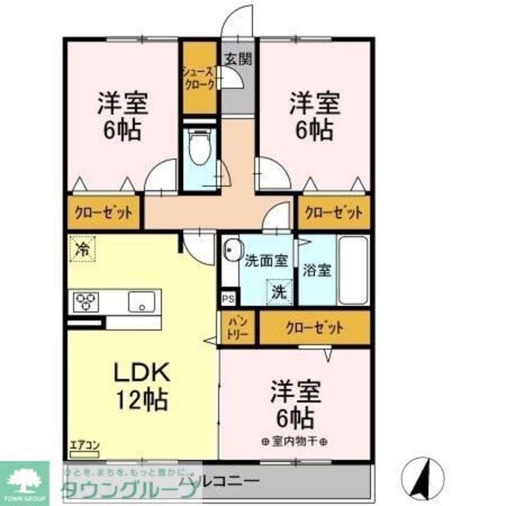 新京成電鉄 薬園台駅 地上3階建て 築10年 千葉県船橋市薬円台1丁目 (12万円／3LDK (洋室6 洋室6 洋室6 LDK12)／73.3㎡)｜賃貸物件(賃貸マンション・アパート・一戸建て ...