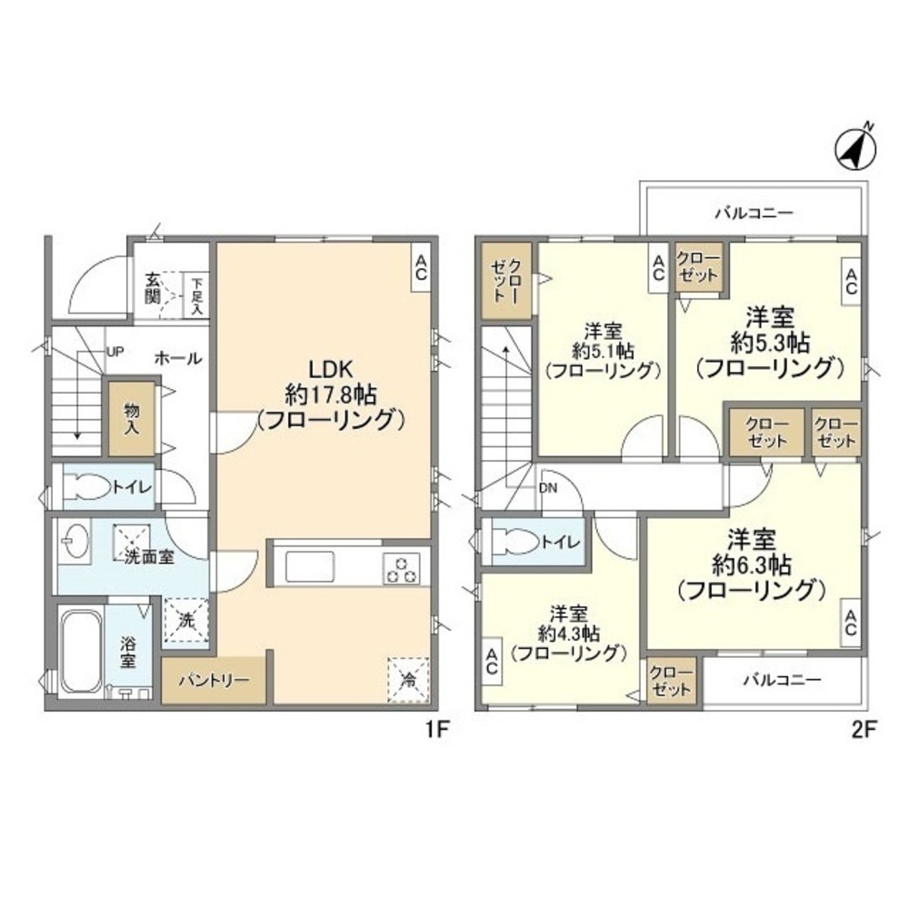 Kolet柏豊四季 千葉県柏市豊四季 (17.2万円／4LDK (洋室4.3 洋室5.1 洋室5.3 洋室6.3 他)／94.18㎡)｜賃貸物件(賃貸マンション・アパート・一戸建て)の住宅情報 ...