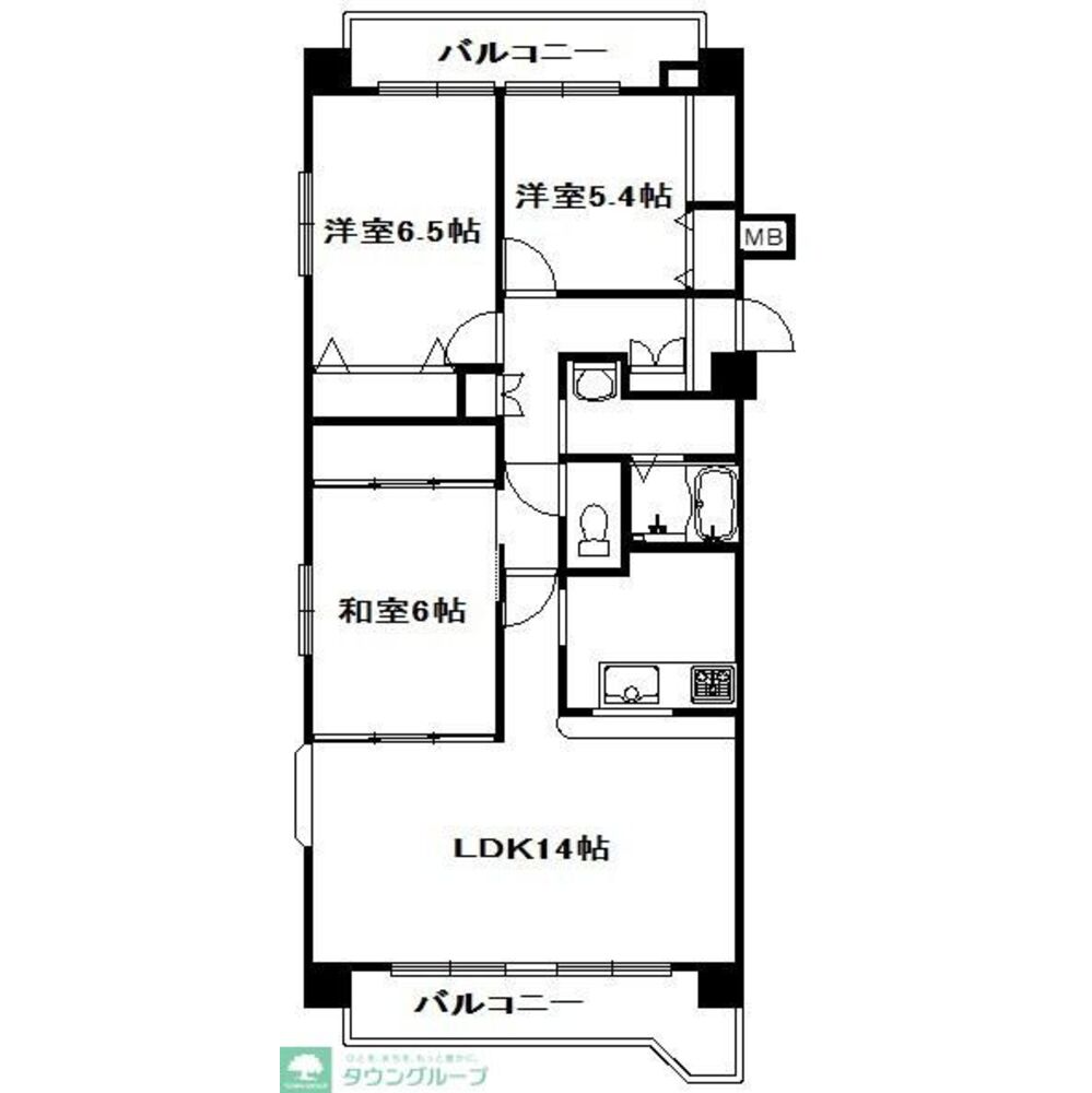 Cozy緑が丘B棟 千葉県八千代市大和田新田高津団地 (11.1万円／3LDK (和室6 洋室5.4 洋室6.5 LDK14)／78.4㎡)｜賃貸物件(賃貸マンション・アパート・一戸建て)の ...