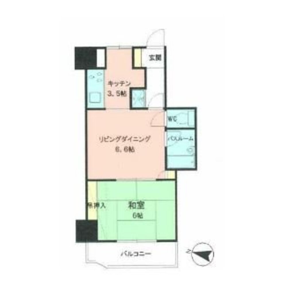 バームハイツ福生弐番館 東京都福生市大字福生 (7万円／1LDK (和室6 LDK10.1)／33.7㎡)｜賃貸物件(賃貸マンション・アパート・一戸建て)の住宅情報・お部屋探しならYahoo!不動産