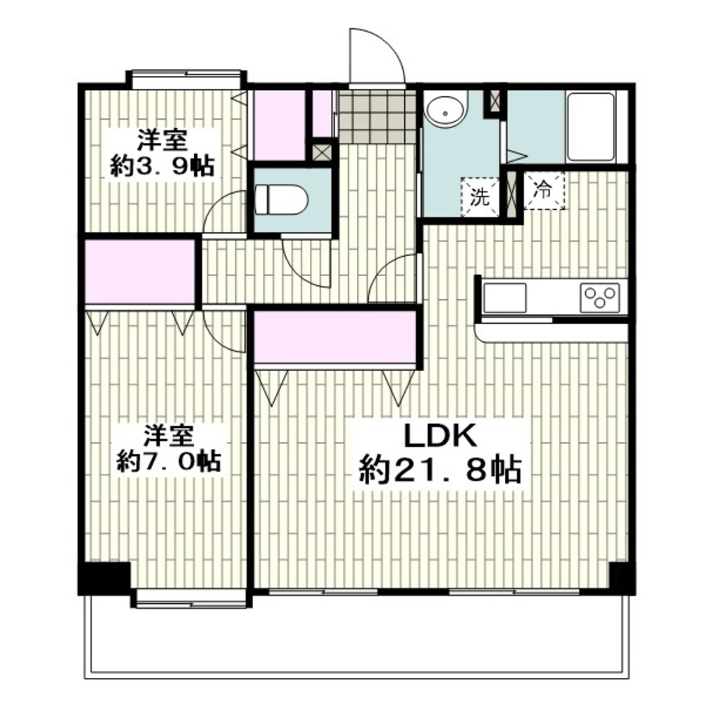 ラ・ヴィラヴェルデ平塚 神奈川県平塚市老松町 (13万円／2LDK (洋室3.9 洋室7 LDK21.8)／70.4㎡)｜賃貸物件(賃貸マンション・アパート・一戸建て)の住宅情報・お部屋探し ...