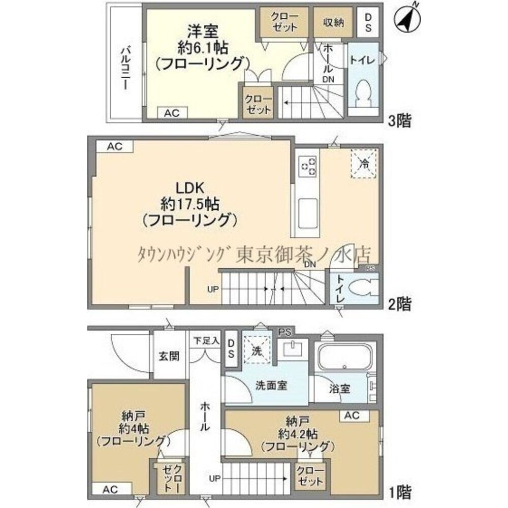 kolet葛飾新宿＃02 東京都葛飾区新宿1丁目 (19.7万円／12SLDK (洋室6.1 LDK17.5 納戸4 納戸4.2)／79.81㎡)｜賃貸物件(賃貸マンション・アパート・一戸建て ...