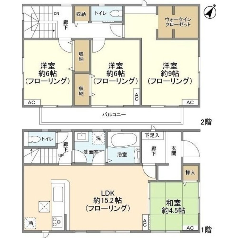 Kolet蓮田黒浜 埼玉県蓮田市大字黒浜 (14万円／4LDK (和室4.5 洋室6 洋室6 洋室9 LDK15.2)／102.68㎡)｜賃貸物件(賃貸マンション・アパート・一戸建て)の住宅 ...