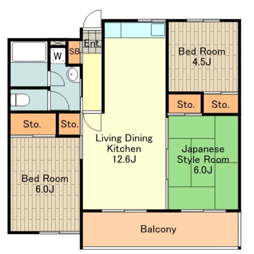 グリーンヒルズ武蔵野台 東京都国分寺市日吉町1丁目 (11.3万円／3LDK (和室6 和室6 洋室4.5 LDK12.6)／66.14㎡)｜賃貸物件(賃貸マンション・アパート・一戸建て)の ...