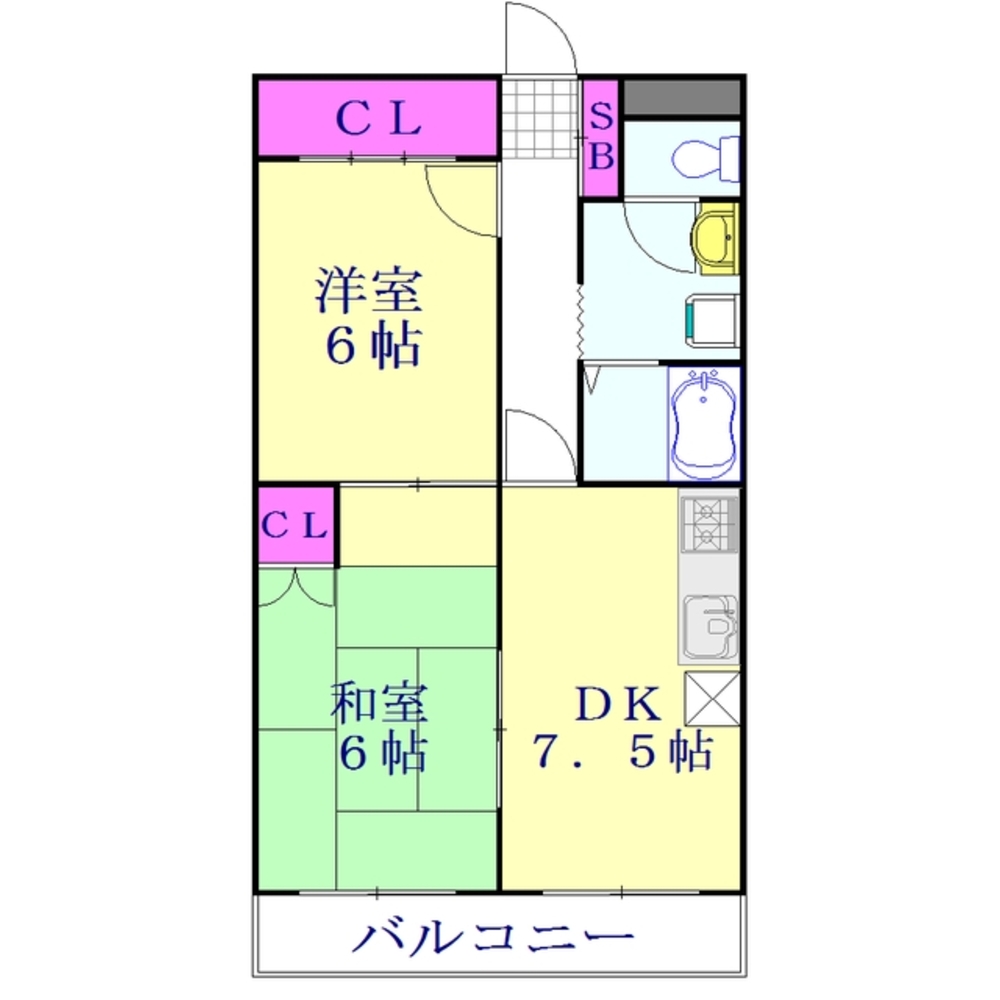 シャトーエルドラードIII 埼玉県草加市中央1丁目 (6.2万円／2DK (和室6 洋室6 DK6)／44.55㎡)｜賃貸物件(賃貸マンション・アパート・一戸建て)の住宅情報・お部屋探しなら ...