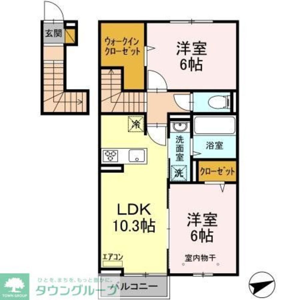 ライハ 千葉県松戸市千駄堀 (10.5万円／2LDK (洋室6 洋室6 LDK10.3)／59.58㎡)｜賃貸物件(賃貸マンション・アパート・一戸建て)の住宅情報・お部屋探しならYahoo!不動産
