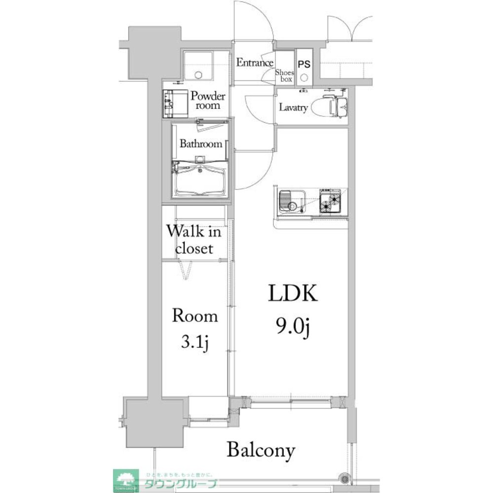 エンクレスト薬院大通 福岡県福岡市中央区薬院2丁目 (10.3万円／1LDK (洋室3.1 LDK9)／32.13㎡)｜賃貸物件(賃貸マンション・アパート・一戸建て)の住宅情報・お部屋探しなら ...