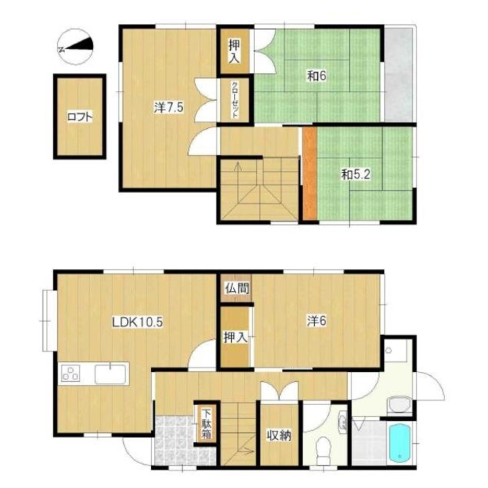 東和泉4丁目戸建1号室 東京都狛江市東和泉4丁目 (15.5万円／4LDK (和室5.2 和室6 洋室6 洋室7.5 LDK10.5)／90.25㎡)｜賃貸物件(賃貸マンション・アパート・一戸 ...