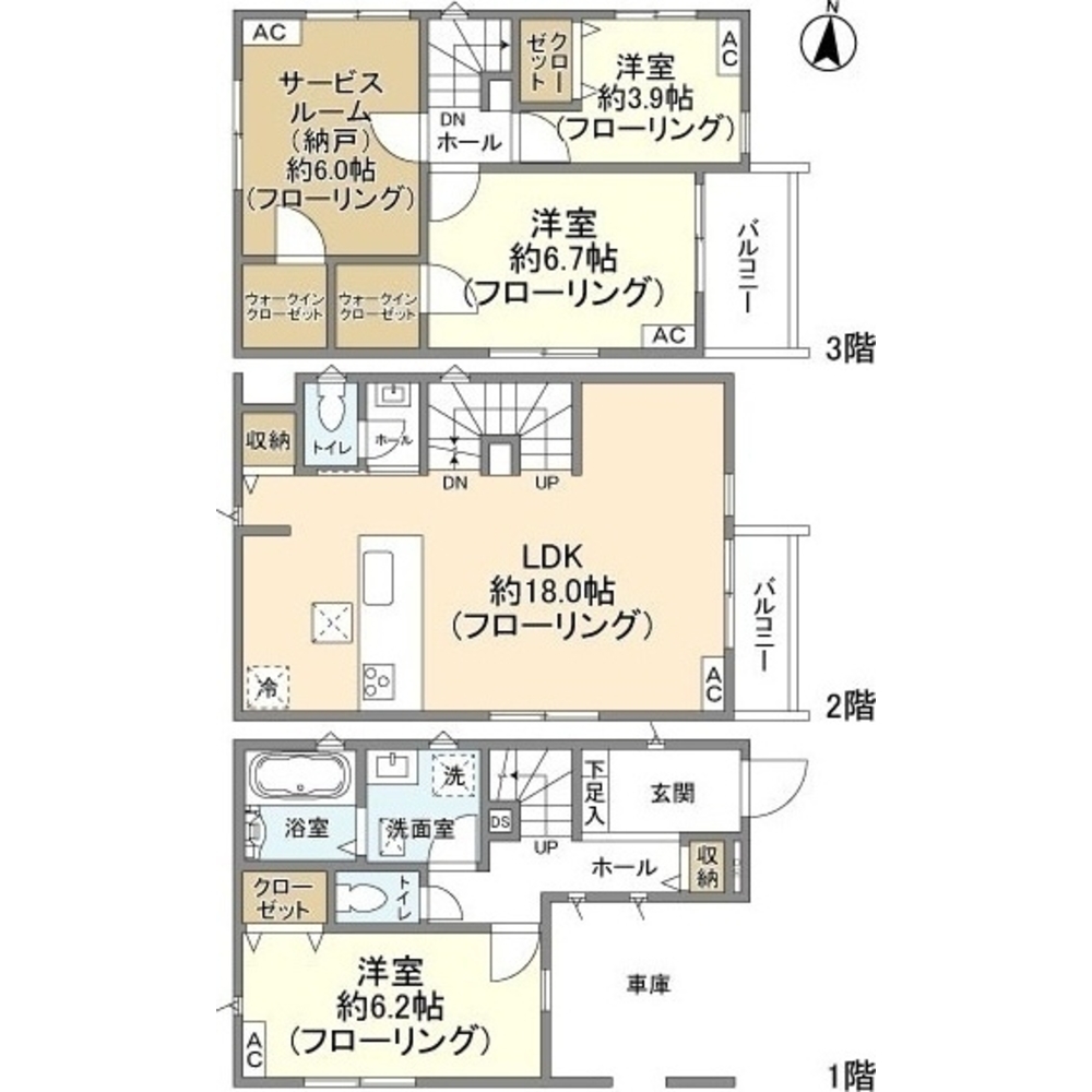 Kolet川口中青木＃02 埼玉県川口市中青木4丁目 (23万円／3SLDK (洋室3.9 洋室6.2 洋室6.7 LDK18 納戸6)／99.01㎡)｜賃貸物件(賃貸マンション・アパート ...