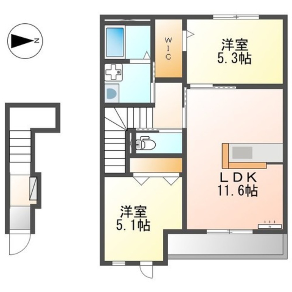 OZ 千葉県印西市大森 (7.7万円／2LDK (洋室5.1 洋室5.3 LDK11.6)／53.88㎡)｜賃貸物件(賃貸マンション・アパート・一戸建て)の住宅情報・お部屋探しならYahoo!不動産