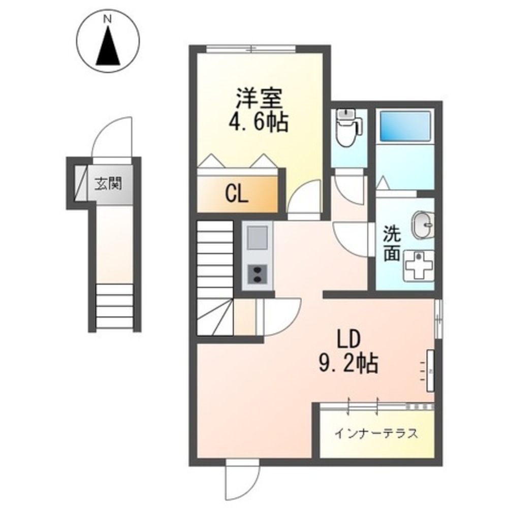 Casa El Moto(カーサ エル モト) 大阪府池田市住吉2丁目 (6.4万円／1LDK (洋室4.6 LDK9.2)／36.05㎡)｜賃貸物件(賃貸マンション・アパート・一戸建て)の ...