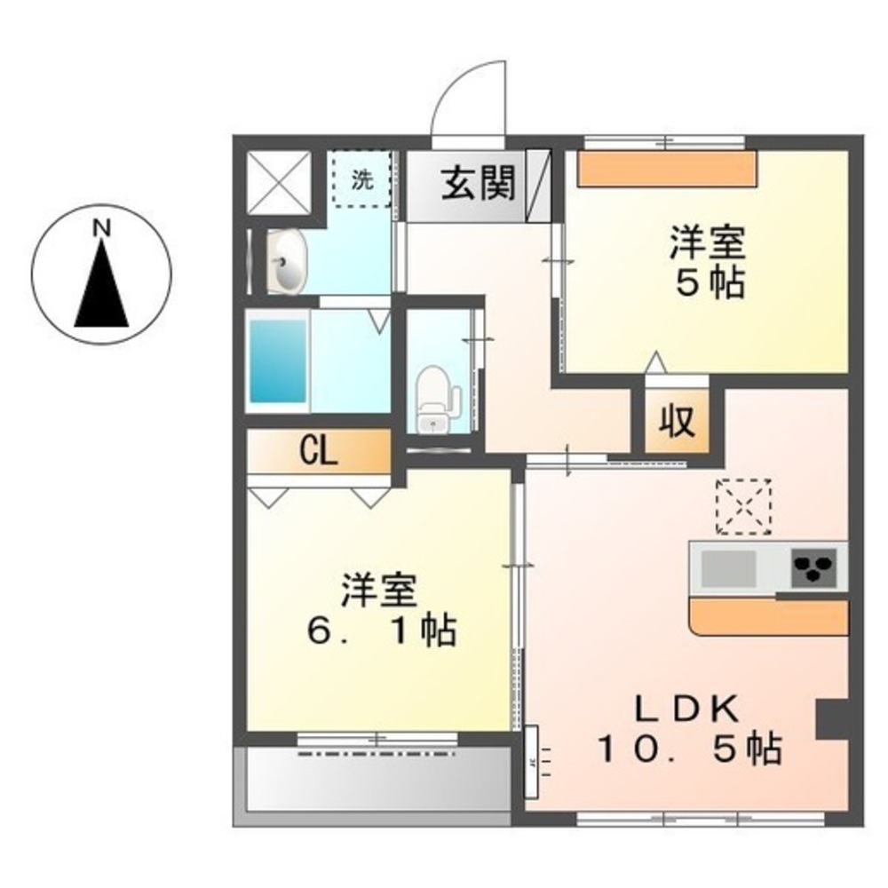 サンローズ 愛知県名古屋市中川区服部1丁目 (6.6万円／2LDK (洋室5 洋室6.1 LDK10.5)／51.46㎡)｜賃貸物件(賃貸マンション・アパート・一戸建て)の住宅情報・お部屋探し ...