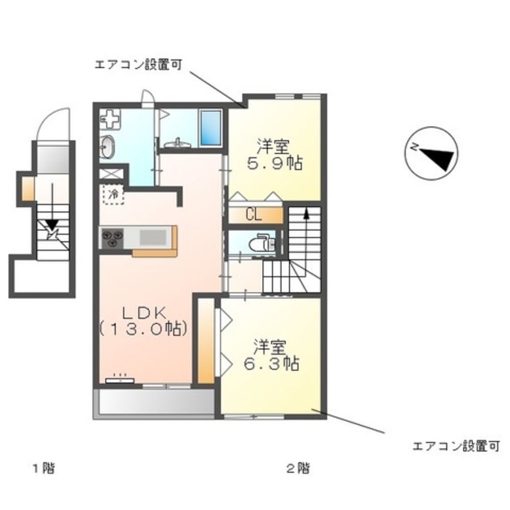 プレシオーザ 埼玉県入間郡三芳町大字藤久保 (8.5万円／2LDK (洋室5.9 洋室6.3 LDK13)／61.16㎡)｜賃貸物件(賃貸マンション・アパート・一戸建て)の住宅情報・お部屋探し ...