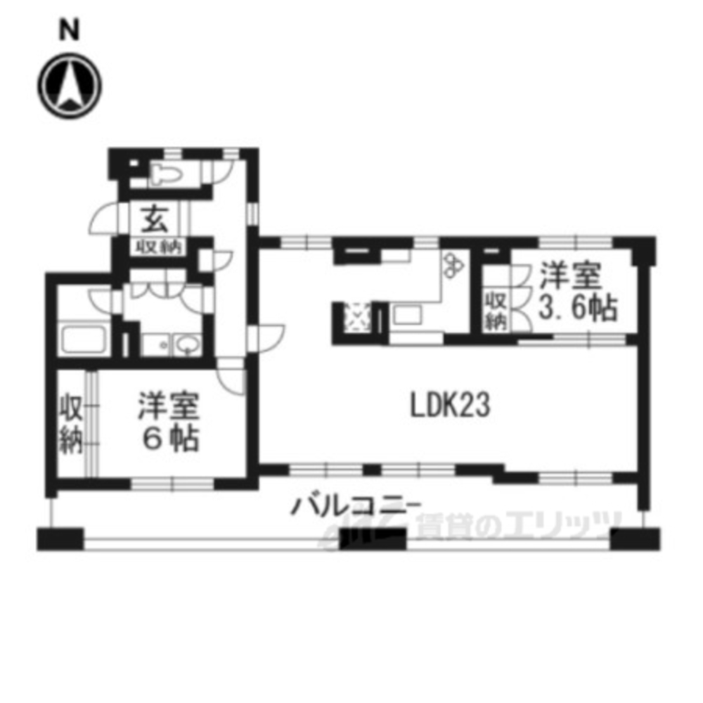 パインフィールド洛西 京都府京都市右京区西院四条畑町 (18.8万円／2LDK (洋室3.6 洋室6 LDK23)／73.2㎡)｜賃貸物件(賃貸マンション・アパート・一戸建て)の住宅情報・お ...