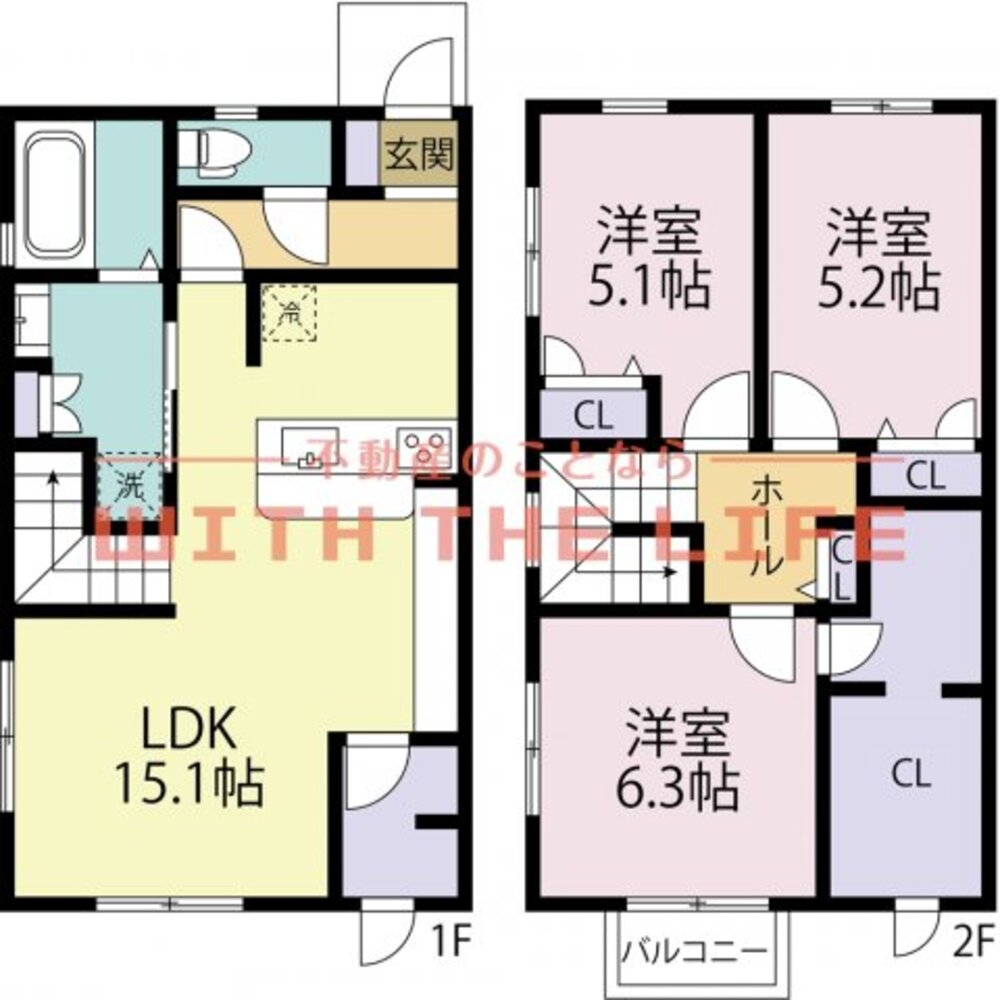 Arietta 佐賀県鳥栖市萱方町 (10万円／3SLDK (洋室5.1 洋室5.2 洋室6.3 LDK15.1 他)／87.49㎡)｜賃貸物件(賃貸マンション・アパート・一戸建て)の住宅情報 ...