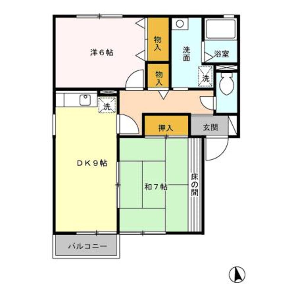 ファミーユ御井 福岡県久留米市御井町 (4.55万円／2LDK (和室7 洋室6 LDK9)／55.2㎡)｜賃貸物件(賃貸マンション・アパート・一戸建て)の住宅情報・お部屋探しならYahoo!不動産