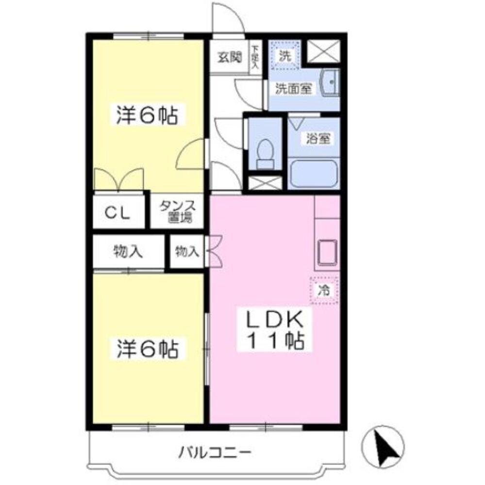 エクセルコート 福岡県久留米市大善寺南1丁目 (4.9万円／2LDK (和室6 洋室6 LDK11)／55.18㎡)｜賃貸物件(賃貸マンション・アパート・一戸建て)の住宅情報・お部屋探しなら ...