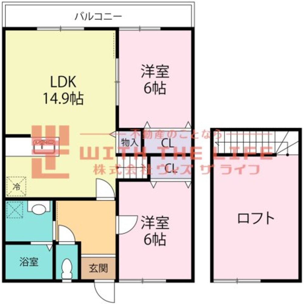 MYUNA 02 福岡県八女市蒲原 (6万円／2LDK (洋室6 洋室6 LDK14.9)／61.88㎡)｜賃貸物件(賃貸マンション・アパート・一戸建て)の住宅情報・お部屋探しならYahoo!不動産