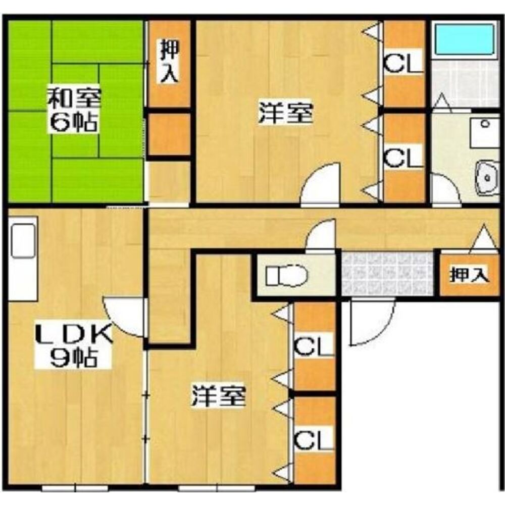 サンビレッジ久留米 福岡県久留米市国分町 (5.9万円／3LDK (和室6 洋室6 6 LDK9)／67.41㎡)｜賃貸物件(賃貸マンション・アパート・一戸建て)の住宅情報・お部屋探しなら ...