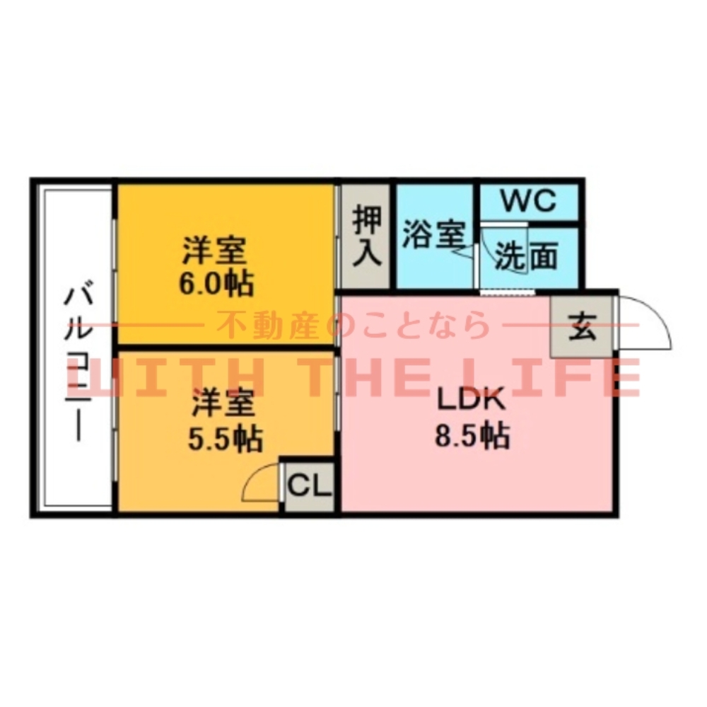橘センタービル 福岡県久留米市六ツ門町 (5.2万円／2LDK (洋室6 洋室6 LDK9)／44.6㎡)｜賃貸物件(賃貸マンション・アパート・一戸建て)の住宅情報・お部屋探しならYahoo!不動産