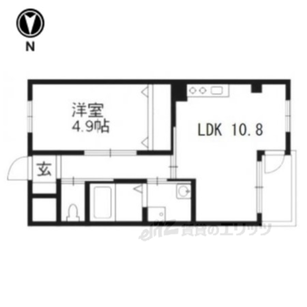 東海道本線（JR西日本） 桂川駅 地上3階建て 築12年 京都府京都市南区久世大薮町 (7.2万円／1LDK (洋室4.9 LDK10.8)／41.44㎡)｜賃貸物件(賃貸マンション・アパート ...