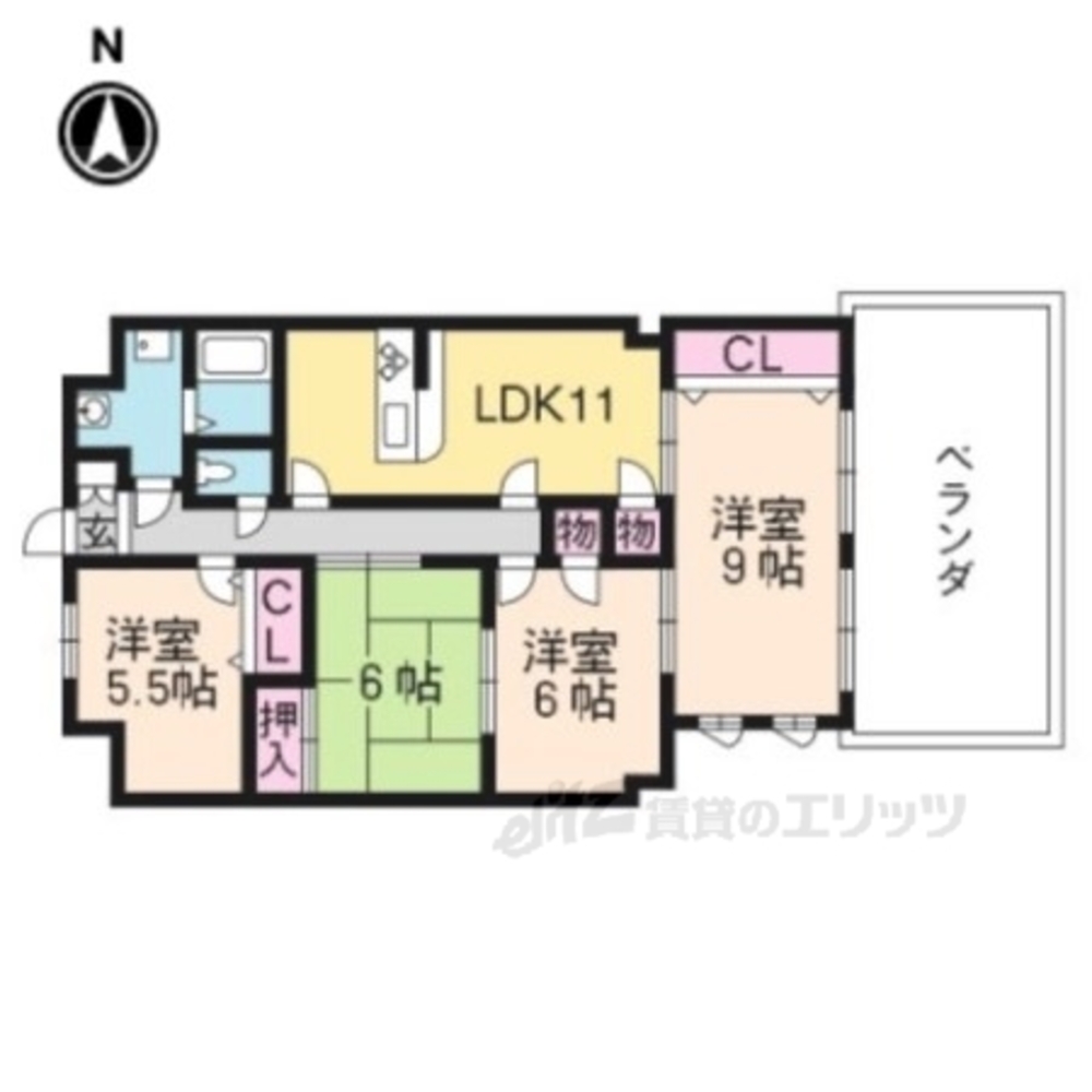 レイ北山 京都府京都市左京区下鴨南芝町 (12万円／4LDK (和室6 洋室5.5 洋室6 洋室9 LDK11)／80㎡)｜賃貸物件(賃貸マンション・アパート・一戸建て)の住宅情報・お部屋探し ...