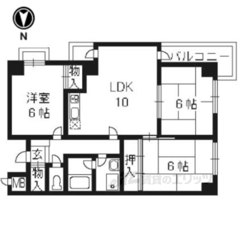 第37長栄クレメント五条 京都府京都市下京区中堂寺坊城町 (10万円／3LDK (和室6 和室6 洋室6 LDK10)／65.16㎡)｜賃貸物件(賃貸マンション・アパート・一戸建て)の住宅情報 ...