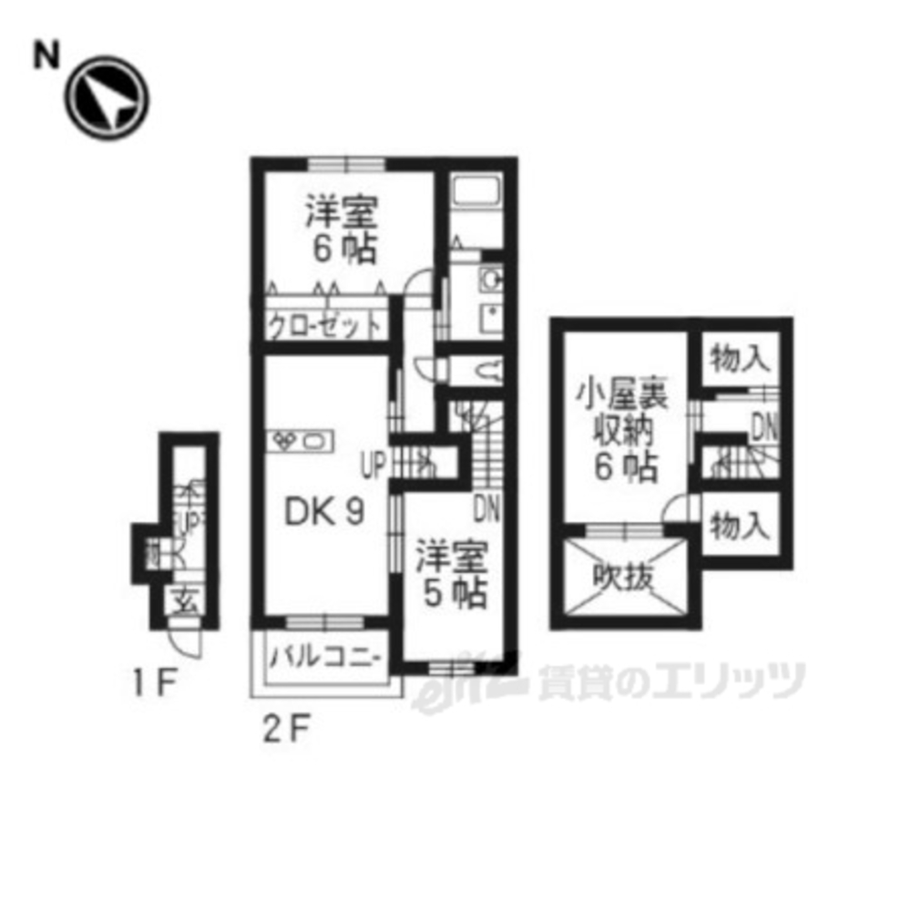 ルームス花水木 滋賀県草津市青地町 (6.5万円／2LDK (洋室5 洋室6 LDK9 ロフト6)／75.35㎡)｜賃貸物件(賃貸マンション・アパート・一戸建て)の住宅情報・お部屋探しなら ...