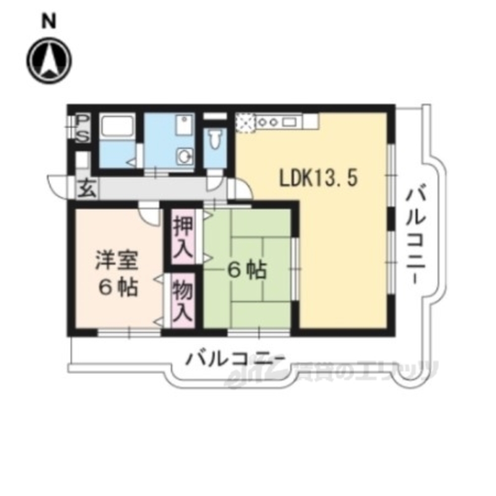 東海道本線（JR西日本） 近江八幡駅 地上3階建て 築30年 滋賀県近江八幡市中村町 (5.8万円／2LDK (和室6 洋室6 LDK13.5)／56.15㎡)｜賃貸物件(賃貸マンション ...