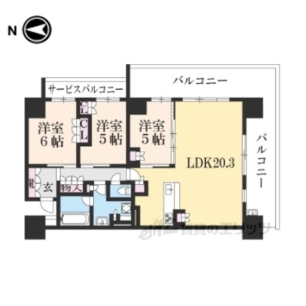 サンメゾン京田辺駅前ユニハイム2F 京都府京田辺市田辺中央5丁目 (15万円／3LDK (洋室5 洋室5 洋室6 LDK20.3)／79.45㎡)｜賃貸物件(賃貸マンション・アパート・一戸建て ...