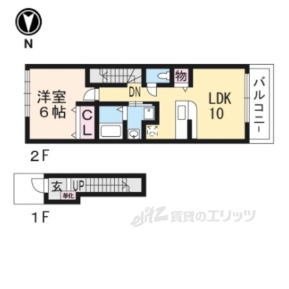 東海道本線（JR西日本） 守山駅 地上2階建て 築22年 滋賀県守山市勝部5丁目 (6.2万円／1LDK (洋室6 LDK10)／41.98㎡)｜賃貸物件(賃貸マンション・アパート・一戸建て ...
