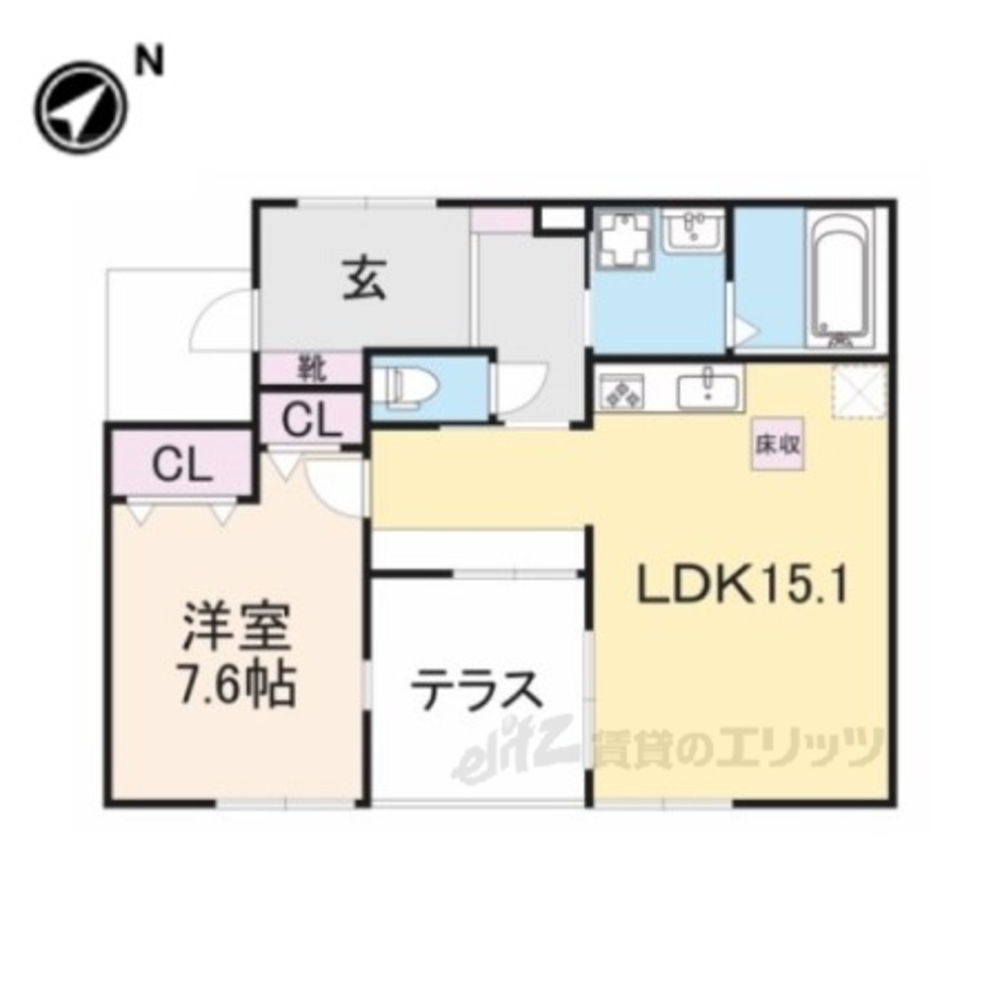 メルヴァンベール 滋賀県栗東市小柿4丁目 (9.8万円／1LDK (洋室7.6 LDK15.1)／57.13㎡)｜賃貸物件(賃貸マンション・アパート・一戸建て)の住宅情報・お部屋探しなら ...