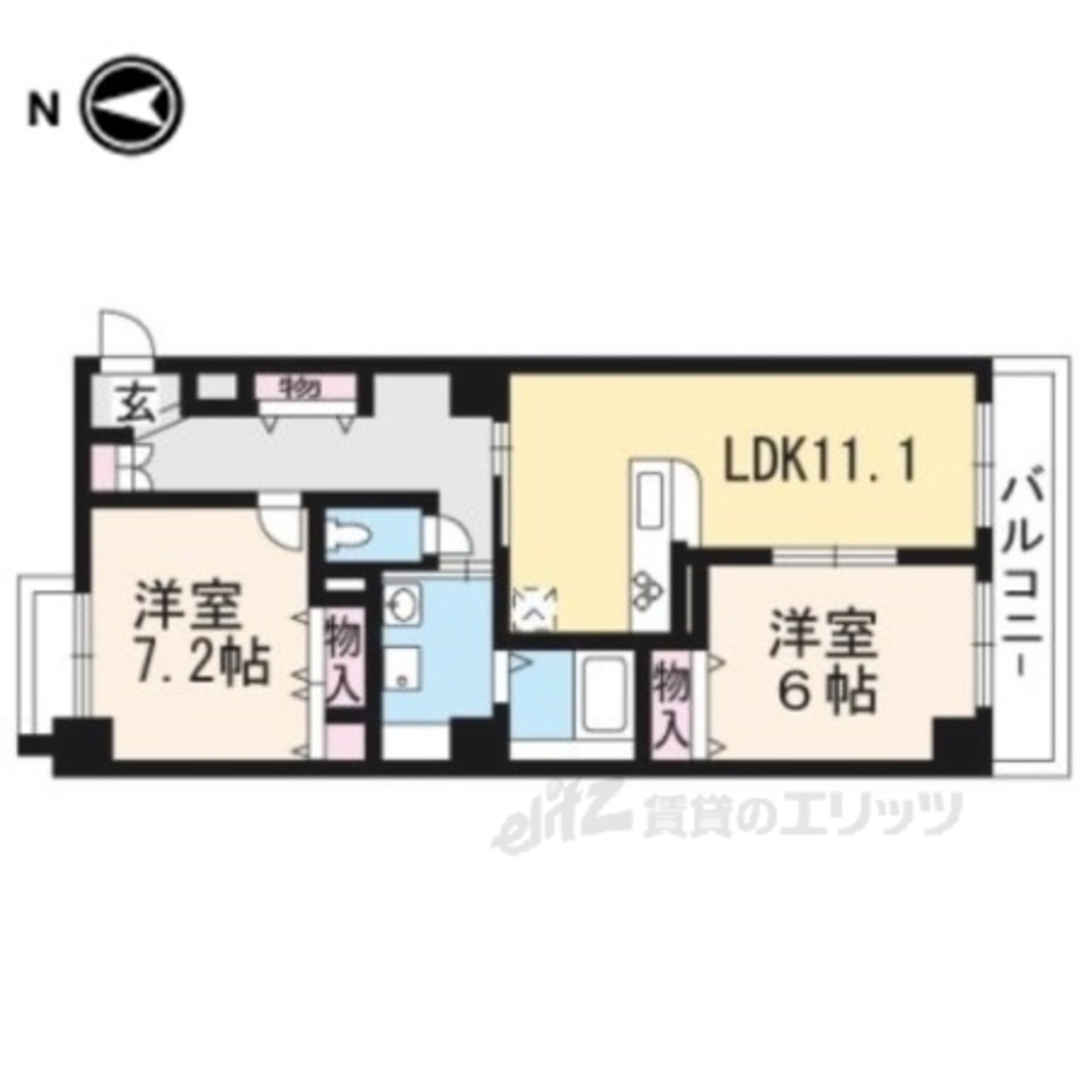 ドルフ聖護院 京都府京都市左京区聖護院中町 (14.5万円／2LDK (洋室6 洋室7.2 LDK11.1)／61.41㎡)｜賃貸物件(賃貸マンション・アパート・一戸建て)の住宅情報・お ...