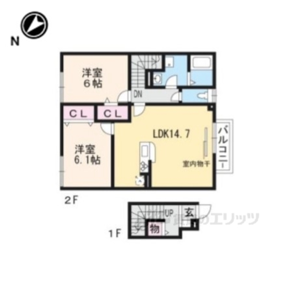エスポワール三津浜 滋賀県大津市下阪本4丁目 (7.9万円／2LDK (洋室6 洋室6.1 LDK14.7)／66.56㎡)｜賃貸物件(賃貸マンション・アパート・一戸建て)の住宅情報・お ...