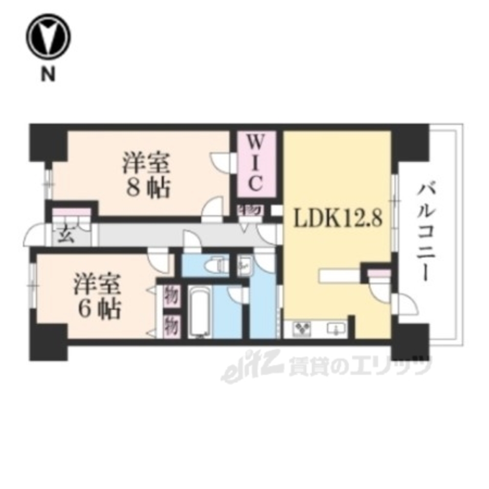 奈良線 城陽駅 地上14階建て 築23年 京都府城陽市寺田林ノ口 (10万円／2LDK (洋室6 洋室8 LDK12.8)／65㎡)｜賃貸物件(賃貸マンション・アパート・一戸建て)の住宅情報 ...