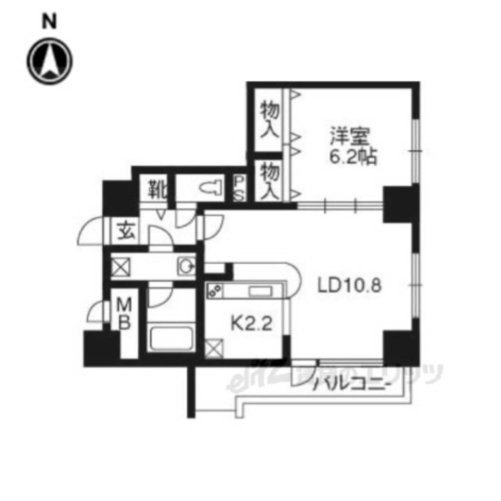 De’lead烏丸五条 京都府京都市下京区楊梅通新町東入上柳町 (8.5万円／1LDK (洋室6.2 LD10.8 K2.2)／44.6㎡)｜賃貸物件(賃貸マンション・アパート・一戸建て)の ...