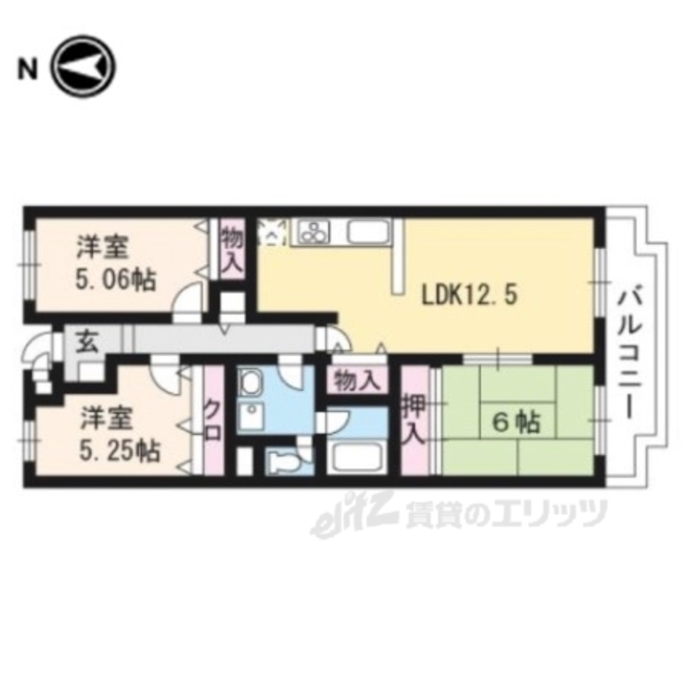 ベルヴィ西浦 京都府宇治市木幡西浦 (8.1万円／3LDK (和室6 洋室5 洋室5.2 LDK12.5)／66.97㎡)｜賃貸物件(賃貸マンション・アパート・一戸建て)の住宅情報・お部屋探し ...