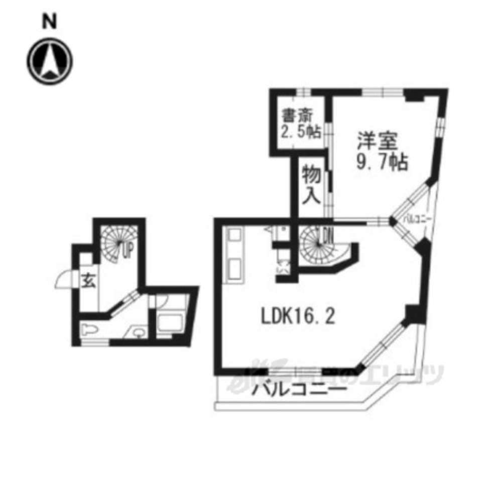 PARK HILLS OYAKE 2 京都府京都市山科区大宅五反畑町 (9.5万円／1LDK (洋室9.7 LDK16.2)／75.12㎡)｜賃貸物件(賃貸マンション・アパート・一戸建て)の ...