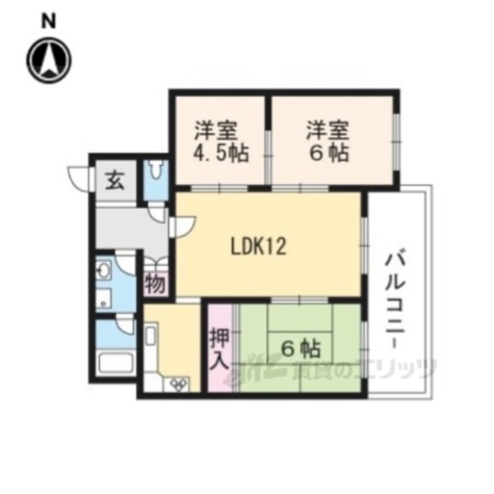 インペリアル京都 京都府京都市下京区七条御所ノ内北町 (8.9万円／3LDK (和室6 洋室4.5 洋室6 LDK12)／65.05㎡)｜賃貸物件(賃貸マンション・アパート・一戸建て)の住宅 ...