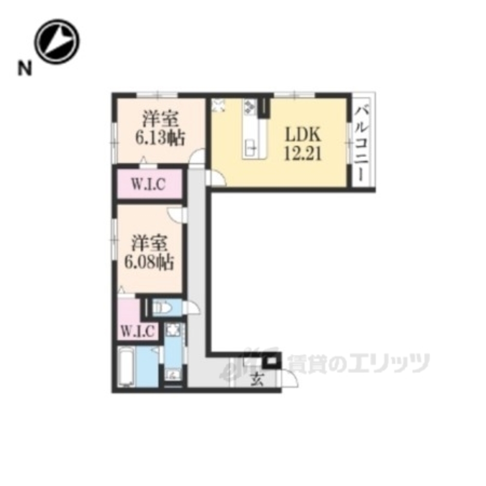 ヴェルクレール 滋賀県守山市伊勢町 (9.2万円／2LDK／65.8㎡)｜賃貸物件(賃貸マンション・アパート・一戸建て)の住宅情報・お部屋探しならYahoo!不動産