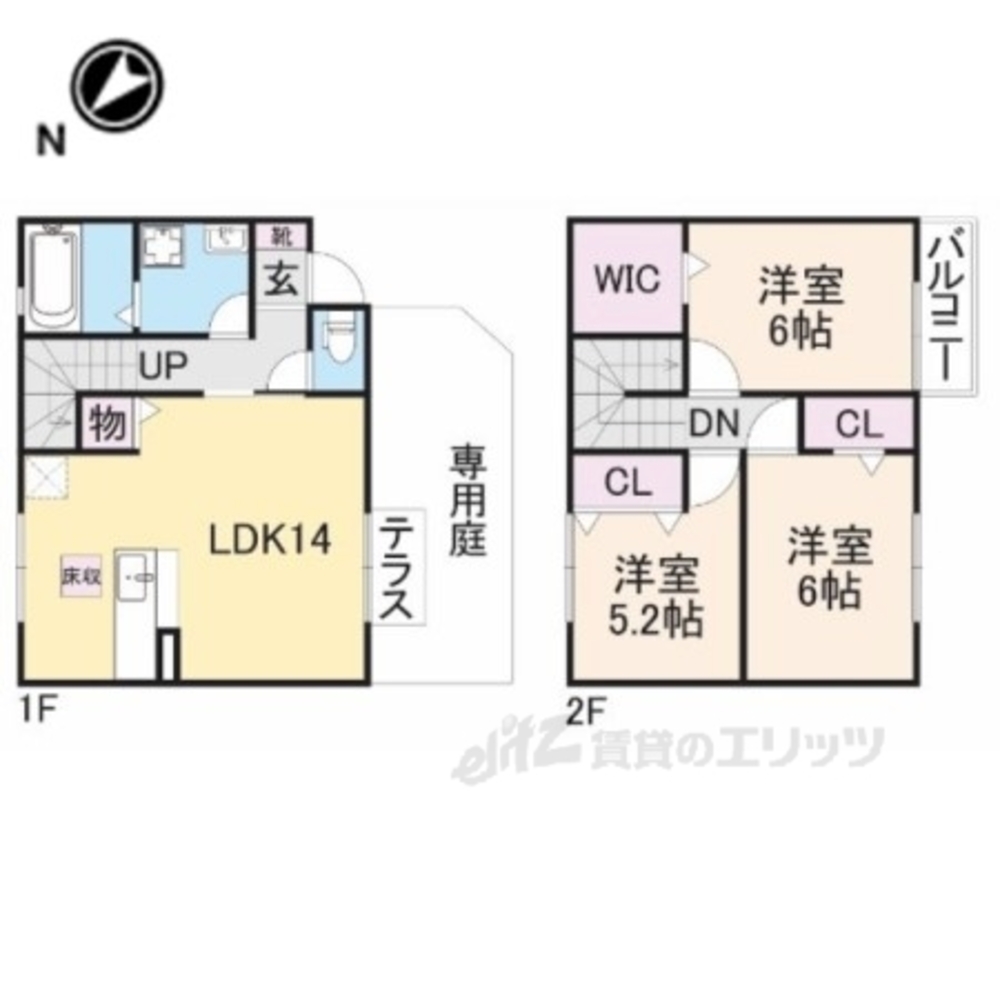 近鉄大阪線 五位堂駅 地上2階建て 築17年 奈良県香芝市真美ヶ丘1丁目 (9万円／3LDK (洋室5.2 洋室6 洋室6 LDK14)／79.48㎡)｜賃貸物件(賃貸マンション・アパート ...