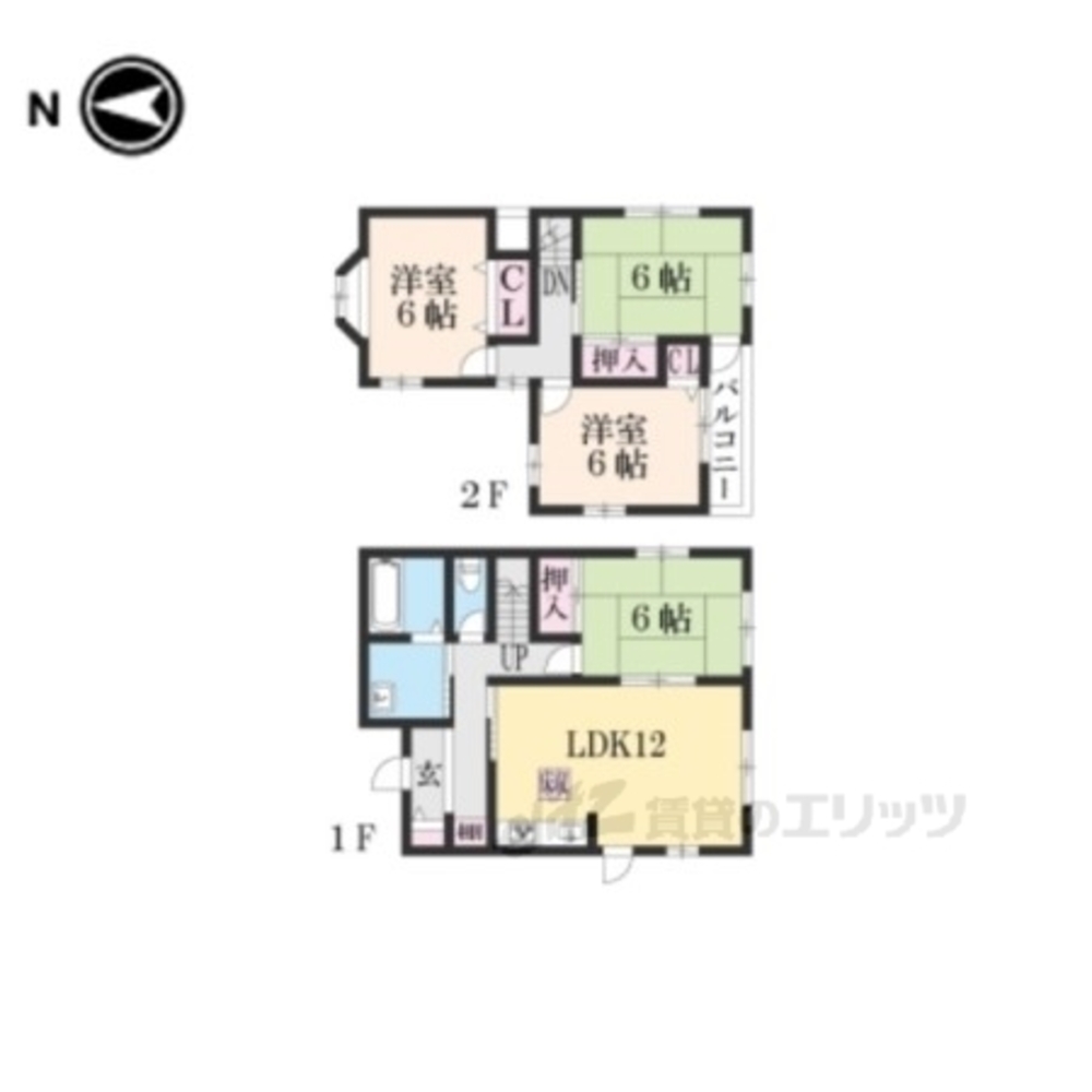 東海道本線（JR西日本） 野洲駅 地上2階建て 築23年 滋賀県野洲市行畑 (11万円／4LDK (和室6 和室6 洋室6 洋室6 LDK12)／88.6㎡)｜賃貸物件(賃貸マンション ...