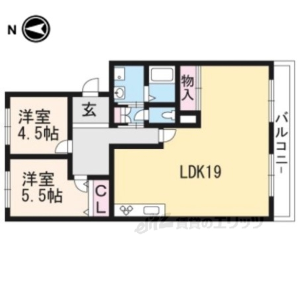 ヴィラピーシス 京都府亀岡市篠町柏原中又 (6.7万円／2LDK (洋室4.5 洋室5.5 LDK19)／63.19㎡)｜賃貸物件(賃貸マンション・アパート・一戸建て)の住宅情報・お部屋探し ...
