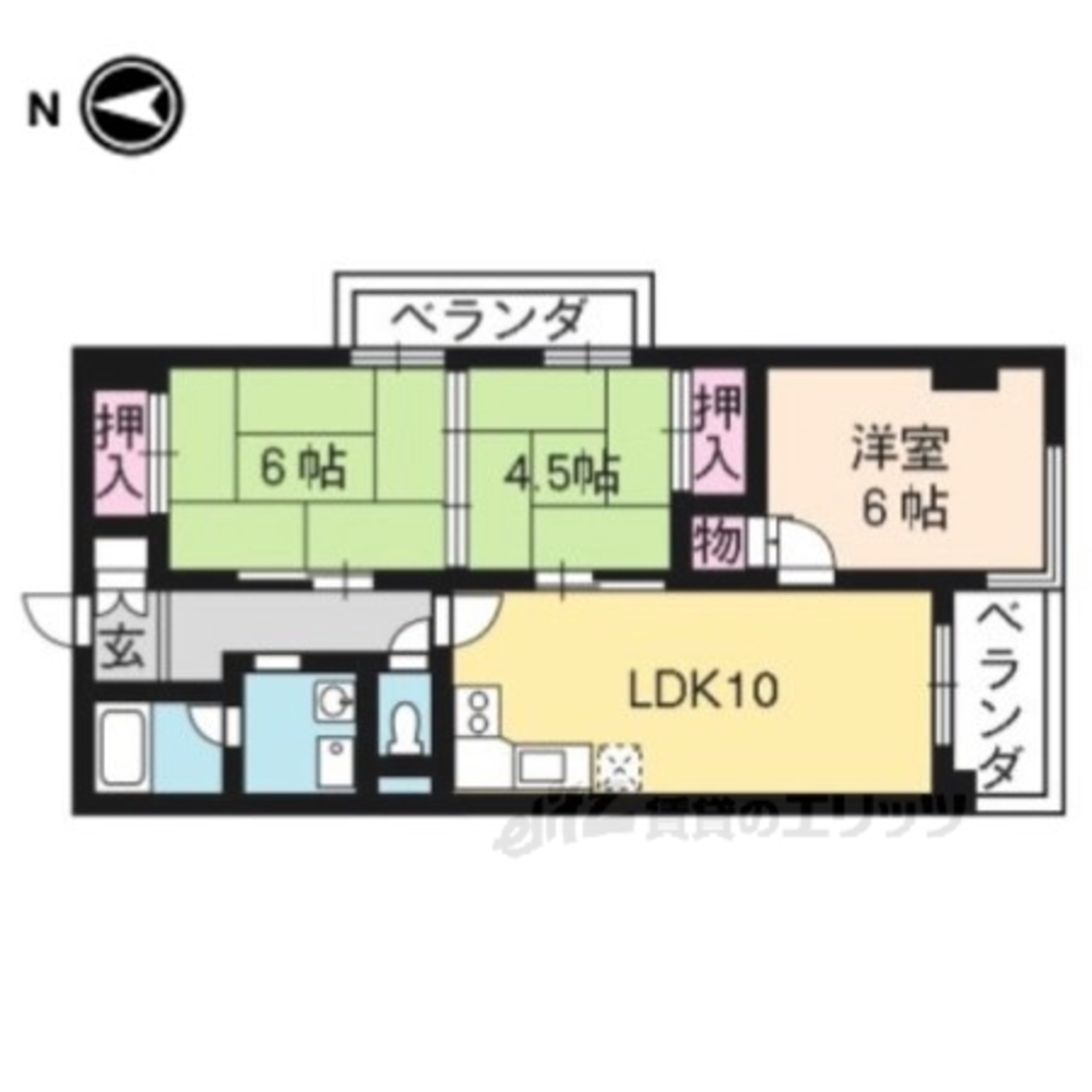 叡山電鉄叡山本線 岩倉駅 地上5階建て 築35年 京都府京都市左京区岩倉中町 (7.6万円／3LDK (和室4.5 和室6 洋室6 LDK10)／58.86㎡)｜賃貸物件(賃貸マンション ...