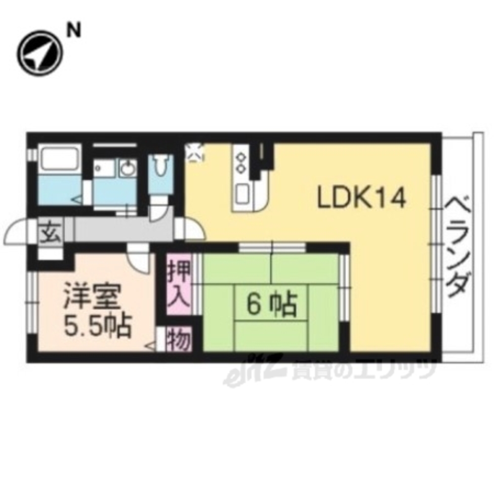 ハイムイグレック 京都府京都市伏見区横大路東裏町 (6.4万円／2LDK (和室6 洋室5.5 LDK14)／54.52㎡)｜賃貸物件(賃貸マンション・アパート・一戸建て)の住宅情報・お ...