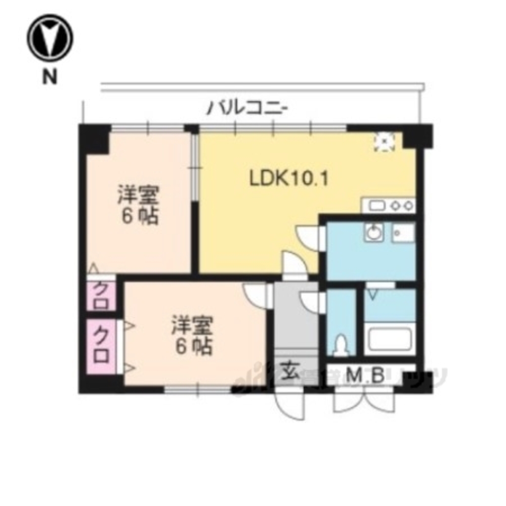 ディンプル阪本 滋賀県大津市下阪本5丁目 (6万円／2LDK (洋室6 洋室6 LDK10)／49.45㎡)｜賃貸物件(賃貸マンション・アパート・一戸建て)の住宅情報・お部屋探しならYahoo!不動産