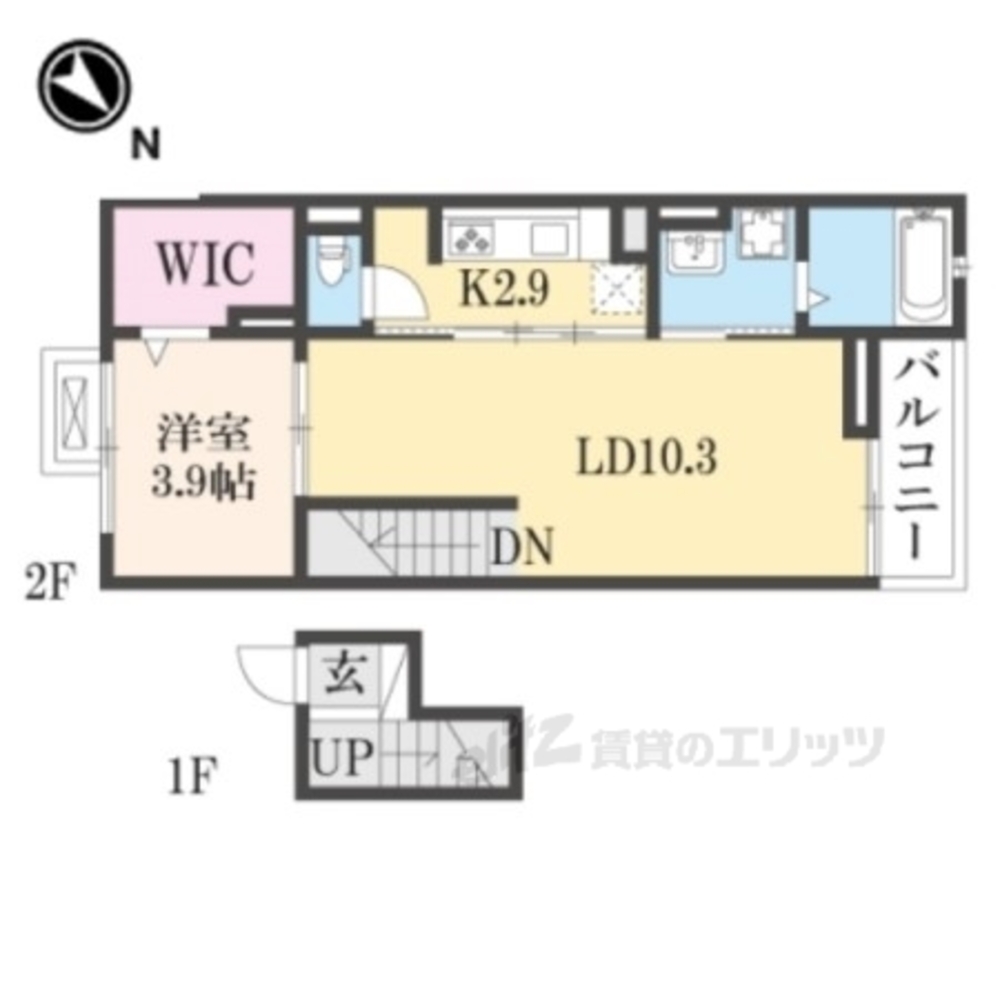 プログレNイプシロン 大阪府枚方市津田南町2丁目 (6.6万円／1LDK (洋室3.9 LD10.3 K2.9)／44.63㎡)｜賃貸物件(賃貸マンション・アパート・一戸建て)の住宅情報・お ...