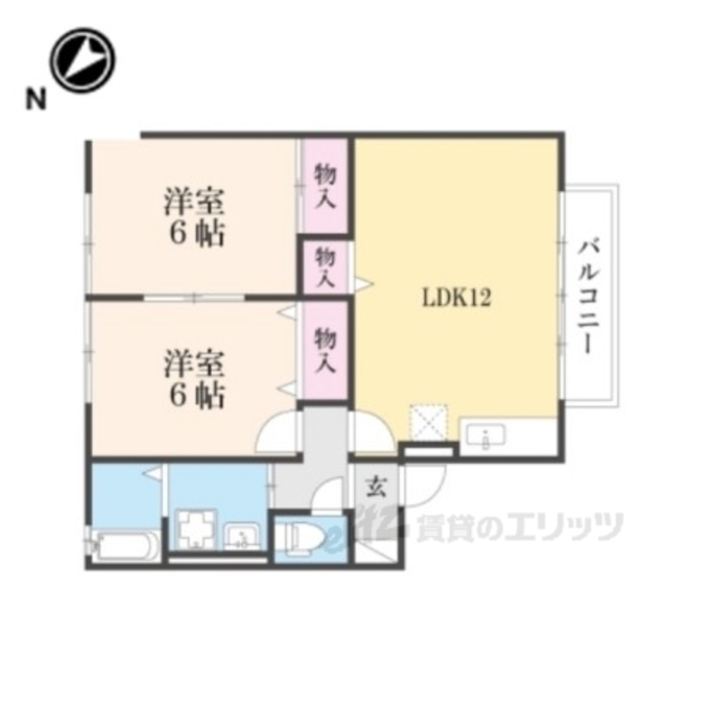 ウエストヴィレッジA 滋賀県愛知郡愛荘町愛知川 (5.3万円／2LDK (洋室6 洋室6 LDK12)／55.42㎡)｜賃貸物件(賃貸マンション・アパート・一戸建て)の住宅情報・お部屋探しなら ...