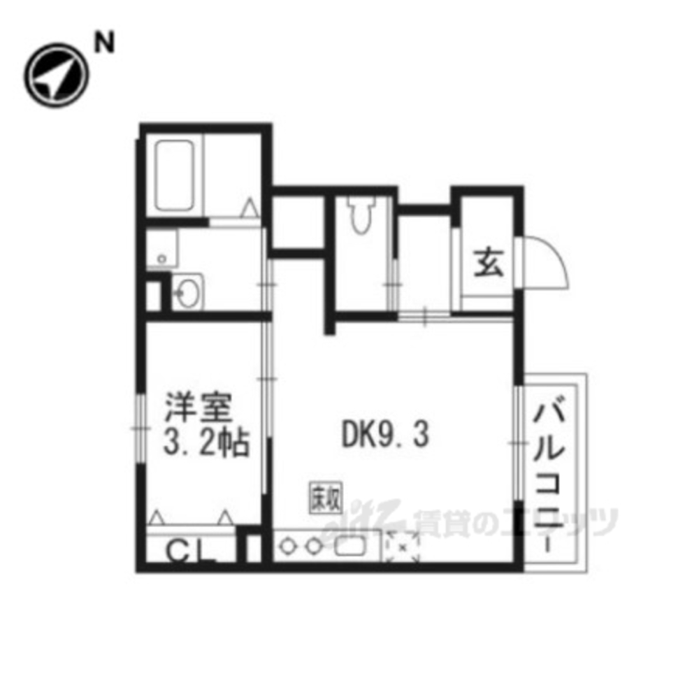東海道本線（JR西日本） 向日町駅 地上2階建て 築10年 京都府京都市南区吉祥院嶋笠井町 (6万円／1LDK (洋室3.2 LDK9.3)／33.02㎡)｜賃貸物件(賃貸マンション・アパート ...